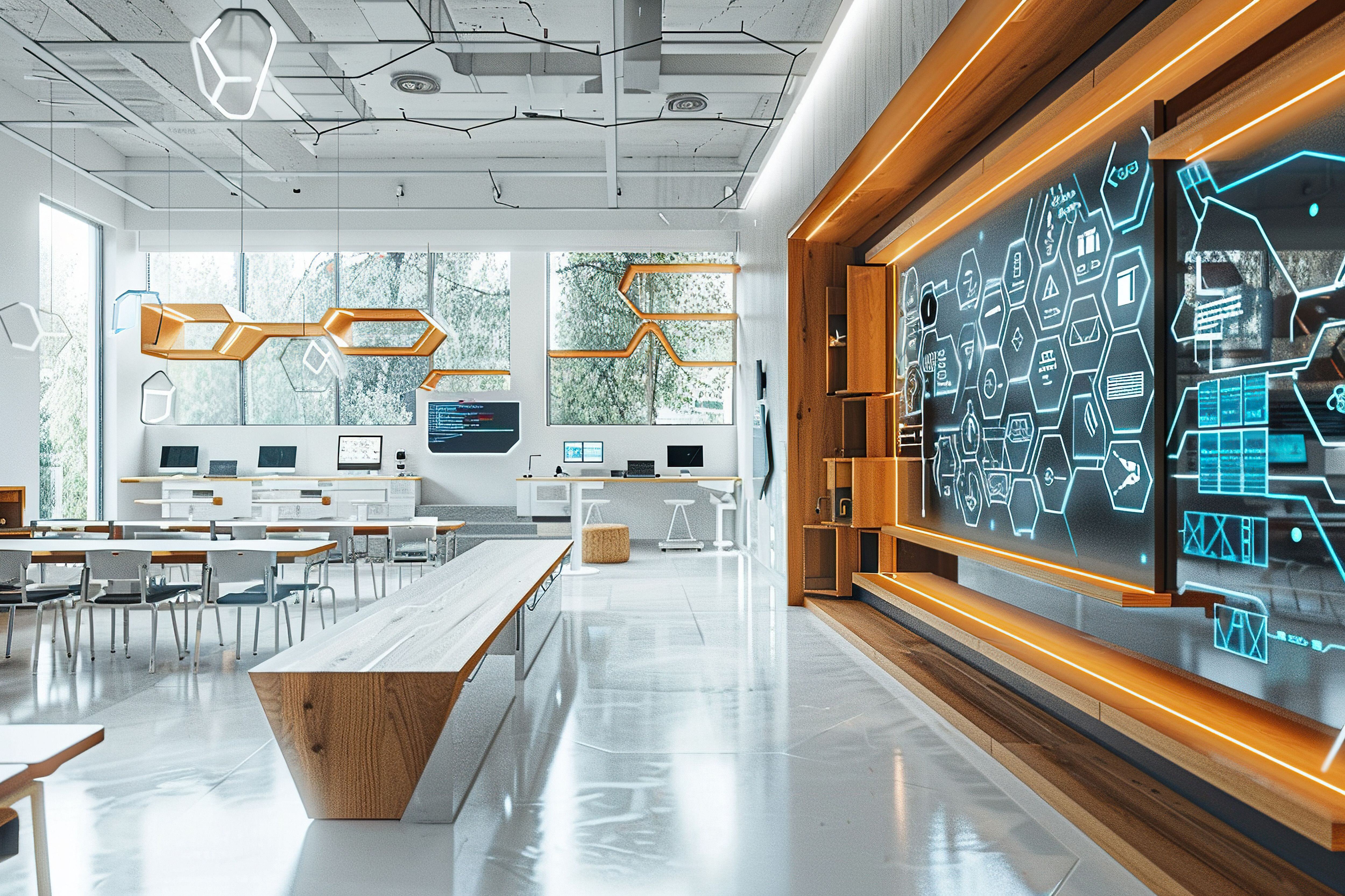 Modern College Classroom